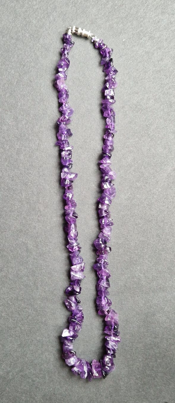 Amethyst Splitterkette Edelstein Collier 50cm Lila Twint! (Gebraucht ...