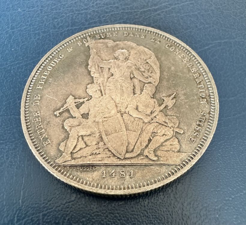 Schützentaler 5Fr. Fribourg 1881 (Gebraucht) in Ebikon für CHF 66 – mit Lieferung auf Ricardo kaufen