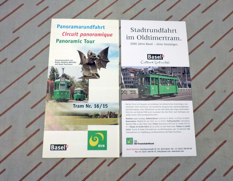 2x Flyer BVB Tram Basel Panoramafahrt | Kaufen auf Ricardo