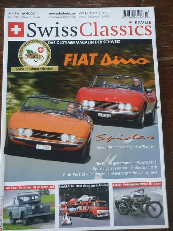 Swissclassics 4/06 Fiat Dino Land Rover Graber GM Biel xa | Kaufen auf ...
