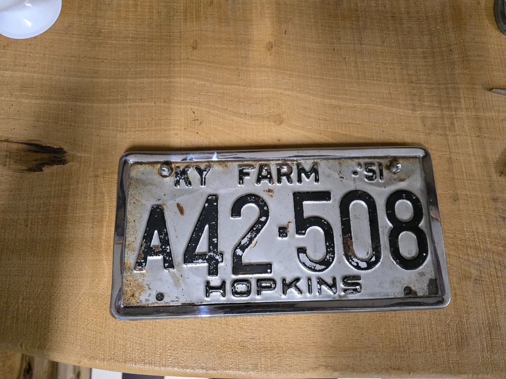 US CAR License Plate KY Farm 1951 (Gebraucht) in Leimbach AG für CHF 10 ...