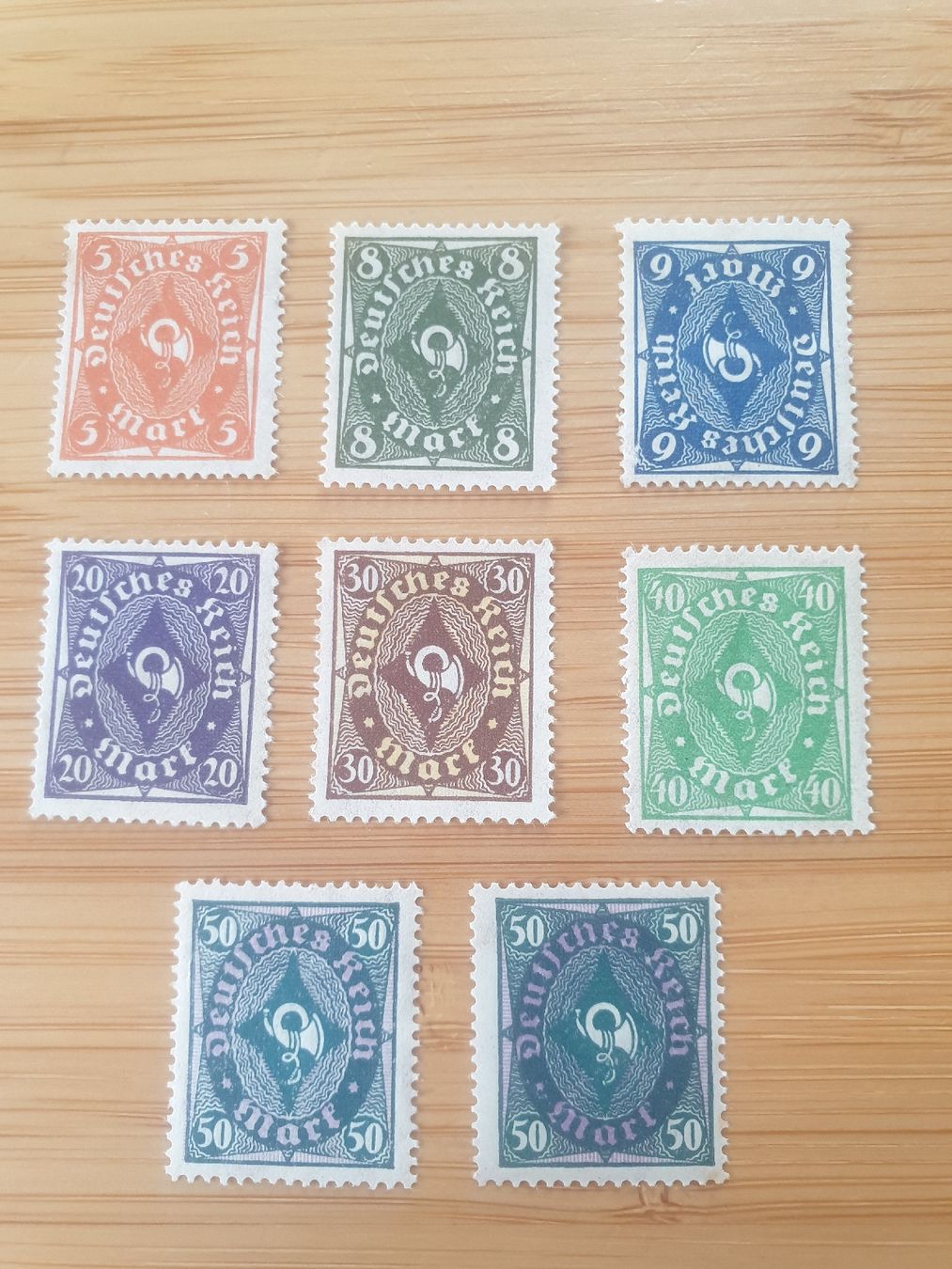 Allemagne: Série complète Reichspost 5-50 Mark, parfait! (Neuf (Voir ...