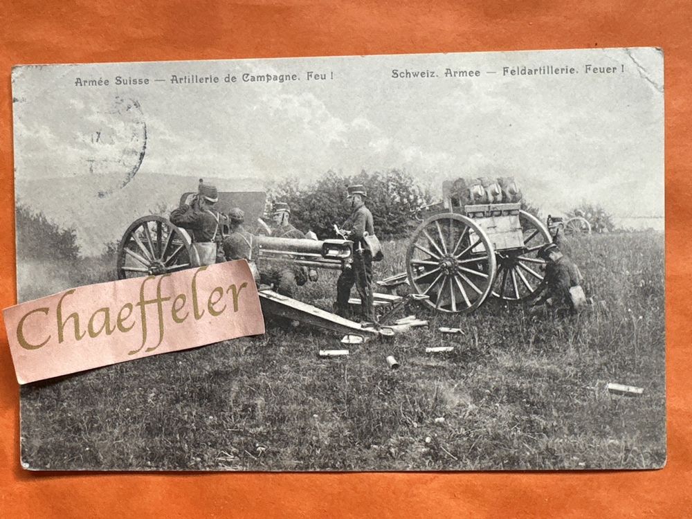 1914 Alte Feldartillerie Postkarte, Schweizer Armee (Gebraucht) in Zürich für CHF 12 – mit ...