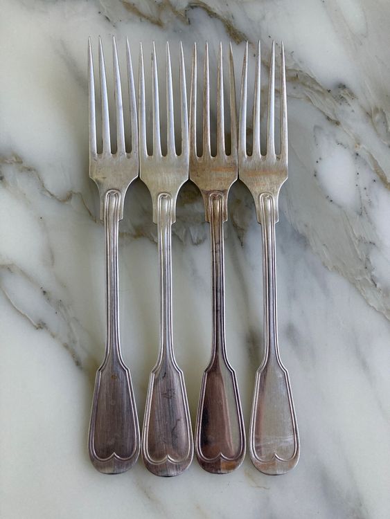 Set of 4 silver fork 800 | Kaufen auf Ricardo