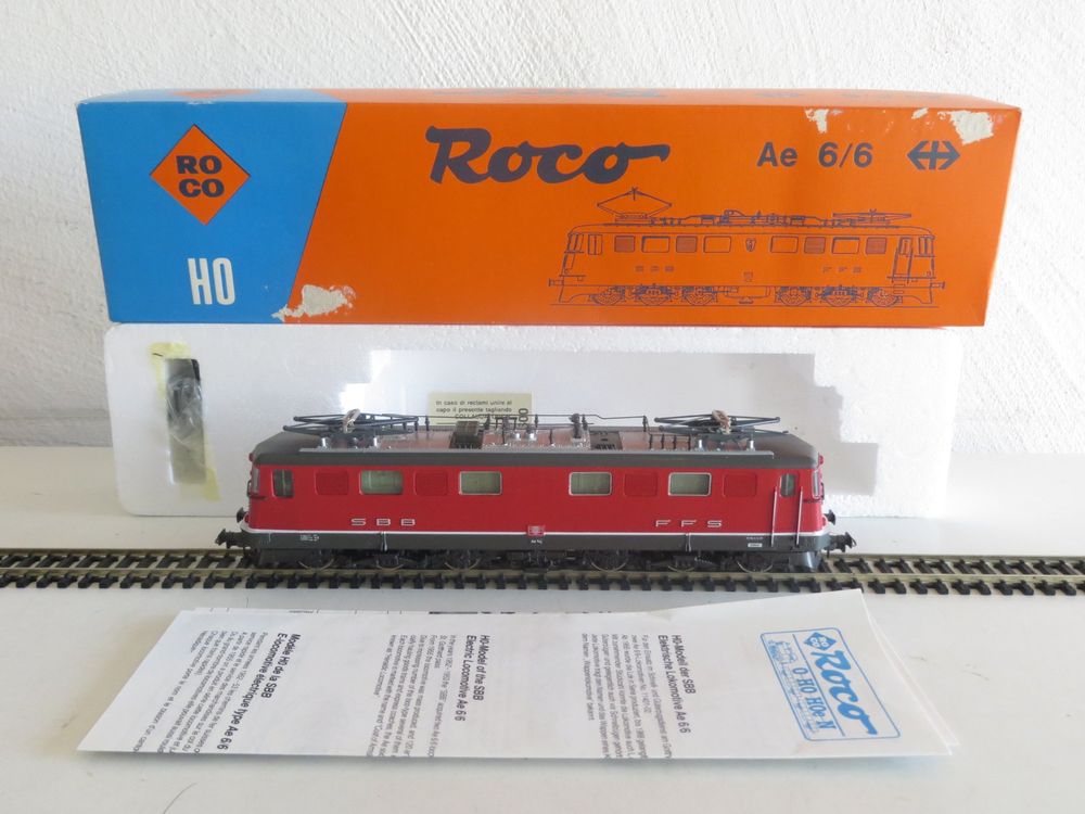 Roco H0: SBB-Ae 6/6 rot, Wappen zurüstbar, 43536, GS, OVP | Kaufen auf Ricardo