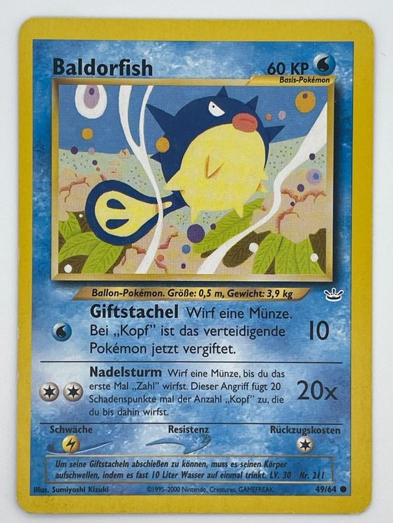 Baldorfish 49/64 Pokémon Neo Revelation (Neu (gemäss Beschreibung)) in Uster für CHF 0.5 – mit ...