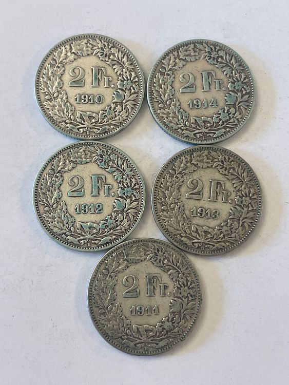 5stk. 2.- ü. 100j alt alt. serie 1910-1914 (120) (Gebraucht) in Bonstetten für CHF 32 – mit ...