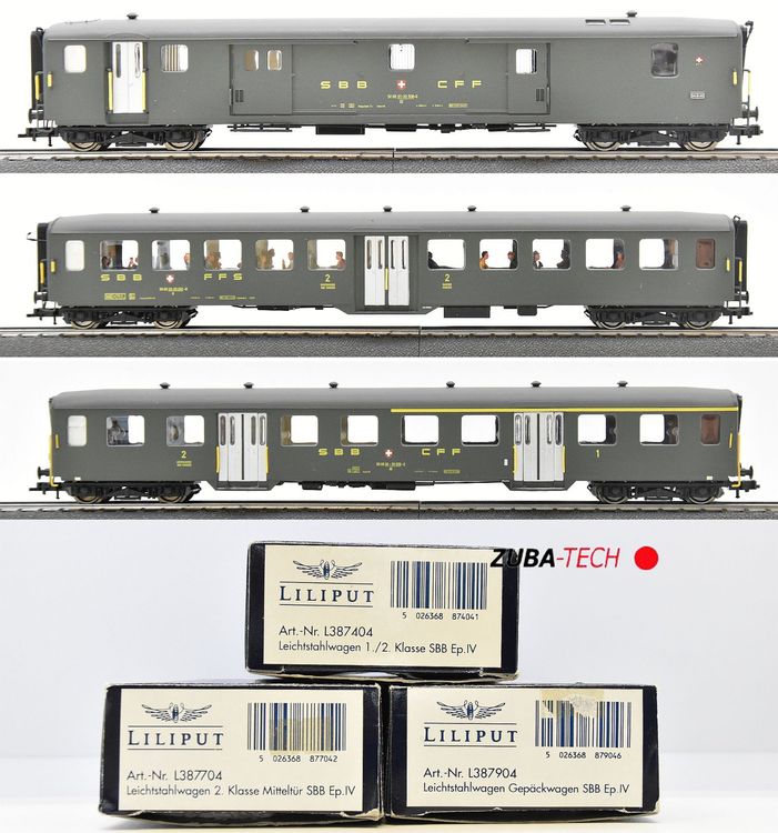 Liliput 3x Leichtstahlwagen der SBB H0 GS mit OVP | Kaufen auf Ricardo