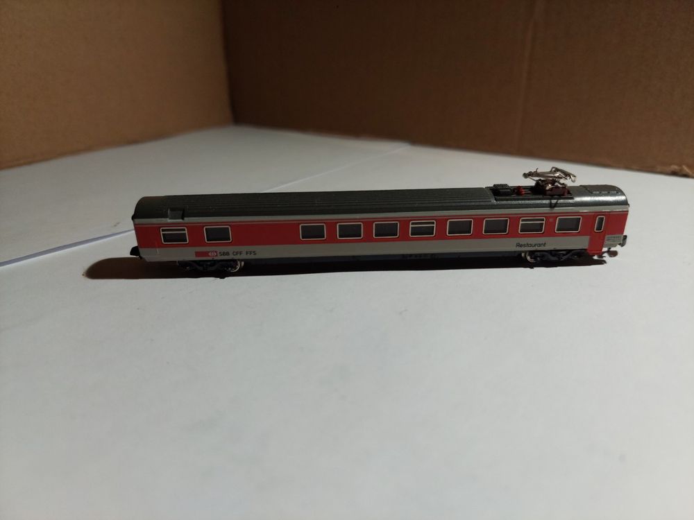 Märklin 8747 spur Z Restaurantwagen SBB mit Stromabnehmer. | Kaufen auf ...