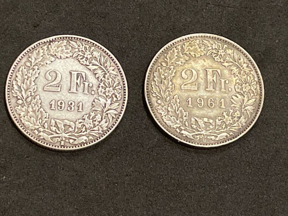!! AB 1 !! 2 Franken Schweizergeld/1931,1961 | Kaufen auf Ricardo
