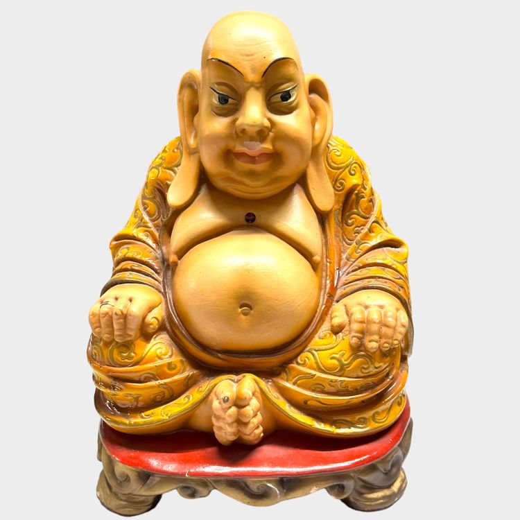 Vintage Buddha Statue Hand Carved FARO Italy Very Heavy 9" (Gebraucht ...