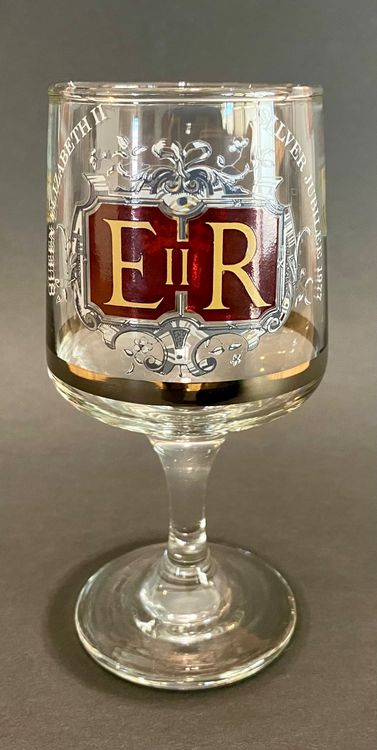1977 Queen Elizabeth Jubiläum kl. Sherry / Weinglas England (Gebraucht ...