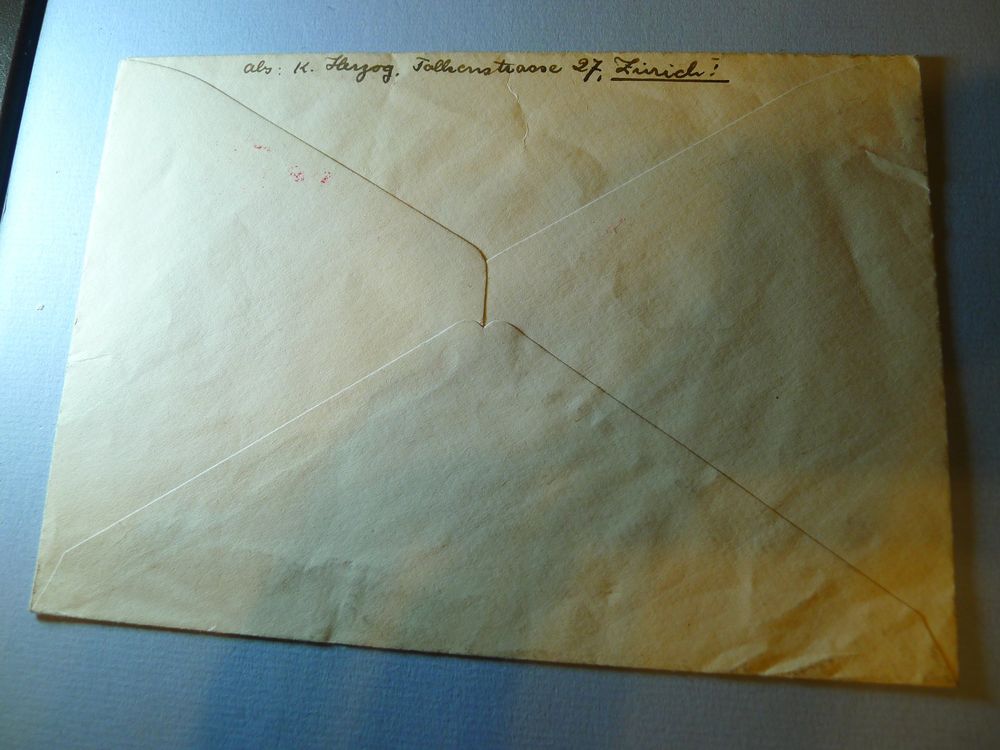 1943, Zweittag-Brief Nr.258 (sDC) mit rarem roten STEMPEL (Gebraucht ...