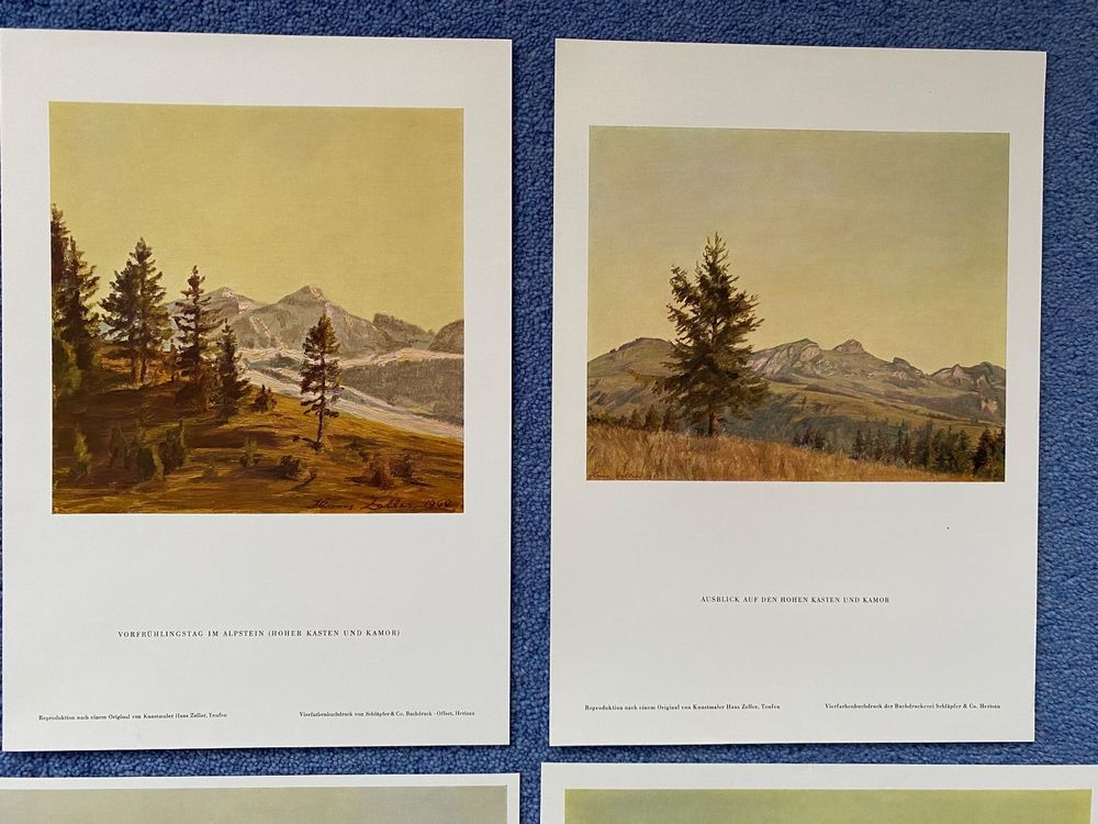 4 Farbdrucke vom Alpstein AI von Kunstmaler Hans Zeller | Kaufen auf Ricardo