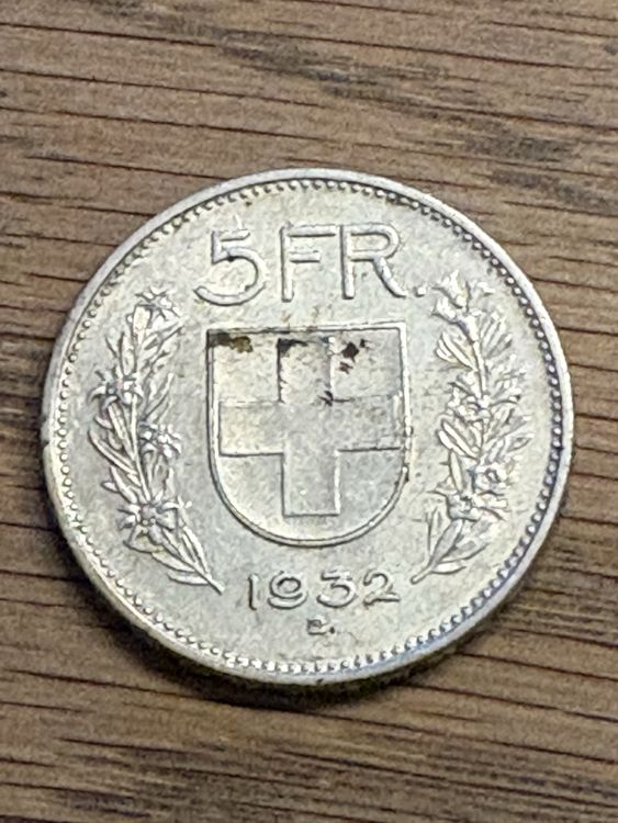 Silbermünze 5 Franken 1932,Schweiz | Kaufen auf Ricardo
