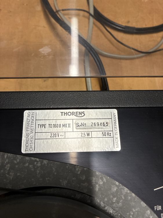 Thorens TD-160 B MK2 SME (Gebraucht) in Chavannes-de-Bogis für CHF 950 ...