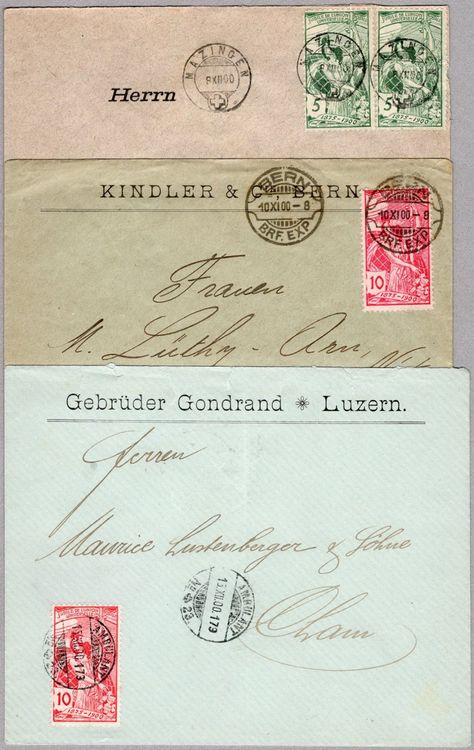 UPU 1900, 25 Jahre 3 Briefe (Gebraucht) in Vilters für CHF 16 – mit Lieferung auf Ricardo kaufen