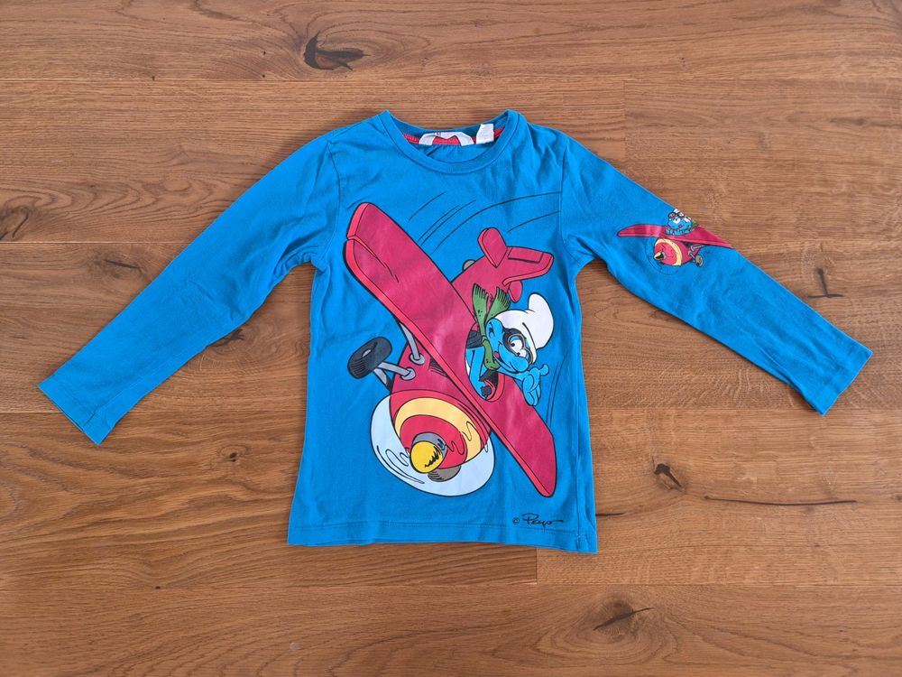 Thermoshirt / Shirts Schlumpf Gr. 110 (110/116) (Gebraucht) in Giswil ...