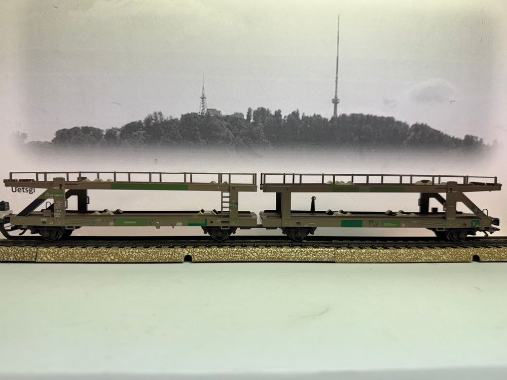 Märklin 47121 Autotransporter mit Herpa Mercedes C + S Class (Gebraucht ...