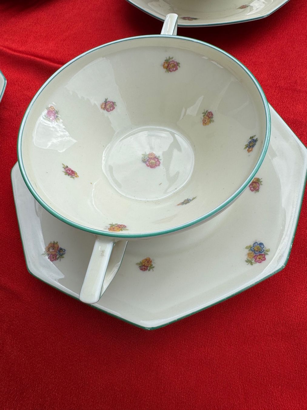 Vintage, Suppen/Tassen Set, Royal Ivory Bohemia OCTAGON , (Gebraucht ...