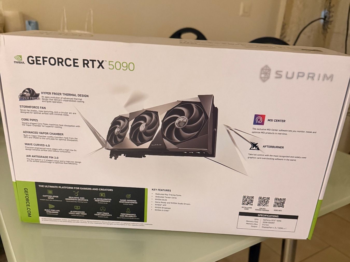 Msi Suprim rtx 5090 soc (Neuf (Voir description)) à Gimel pour CHF 2950 ...