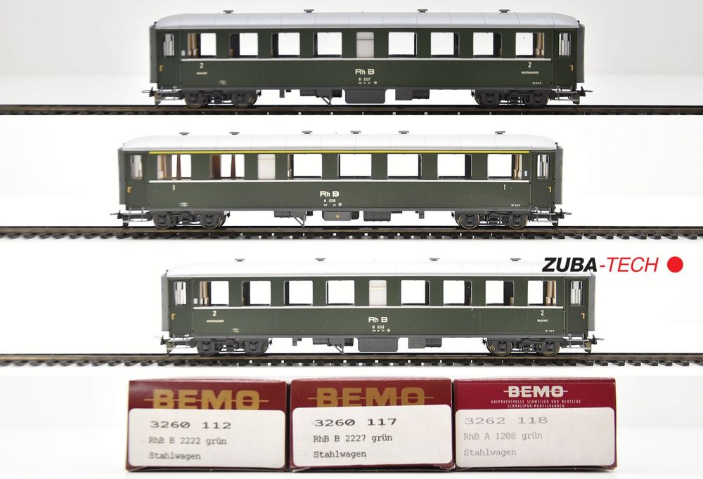 Bemo 3x Stahlwagen der RhB, H0m GS mit OVP (Gebraucht) in St. Gallen für CHF 90 – mit Lieferung ...