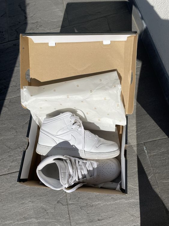 Air Jordan 1 Mid, Retro, weiss (Gebraucht) in Niederweningen für CHF 70 ...