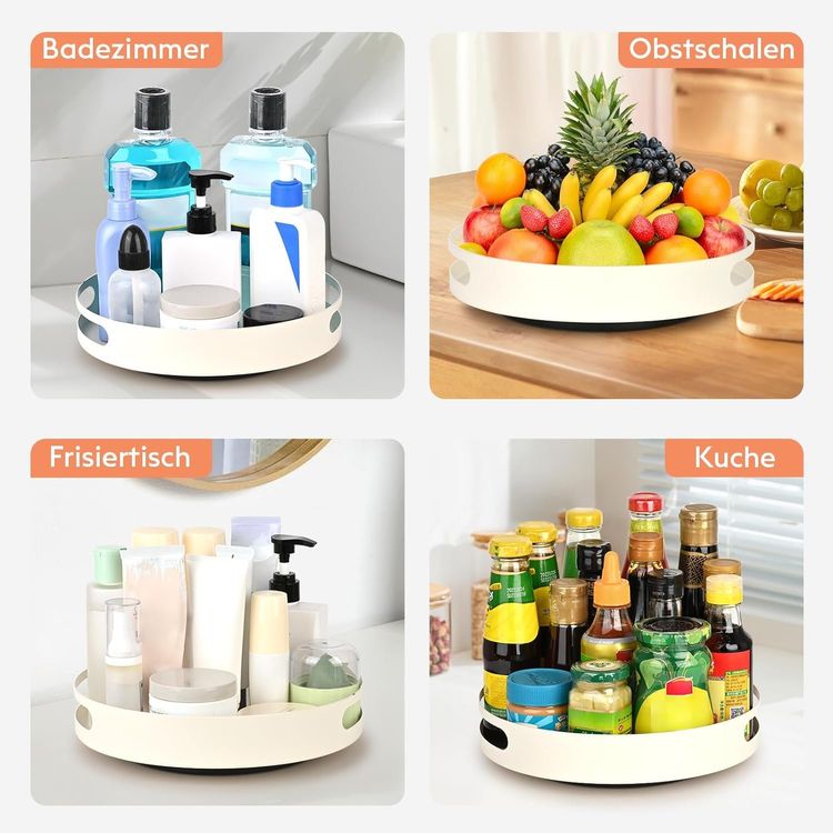 DREHTELLER LAZY SUSAN 25 CM METALL BEIGE MATT - FABRIKNEU (Neu und ...