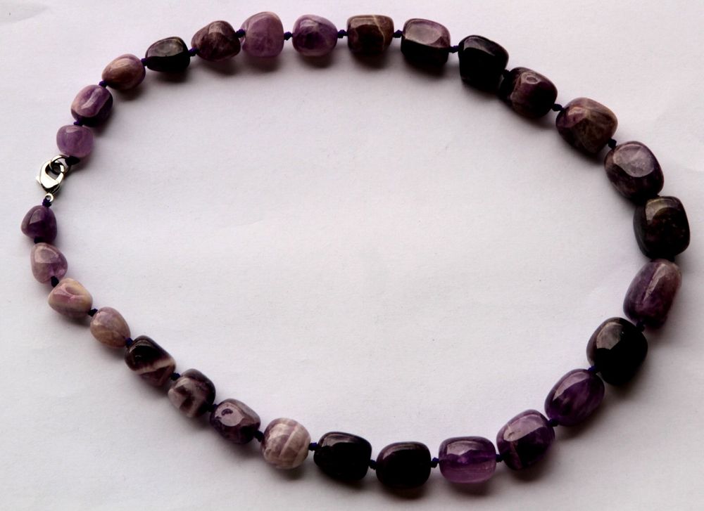 Neu: Amethyst Kette Collier Amethystkette Edelsteinschmuck (Neu (gemäss Beschreibung)) in Matten ...