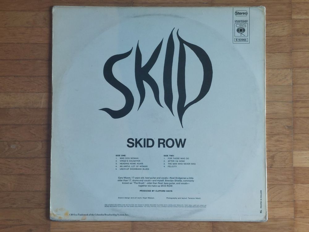 Skid Row, Skid - Vinyl LP EU 1970 Gary Moore Thin Lizzy (Neu (gemäss ...