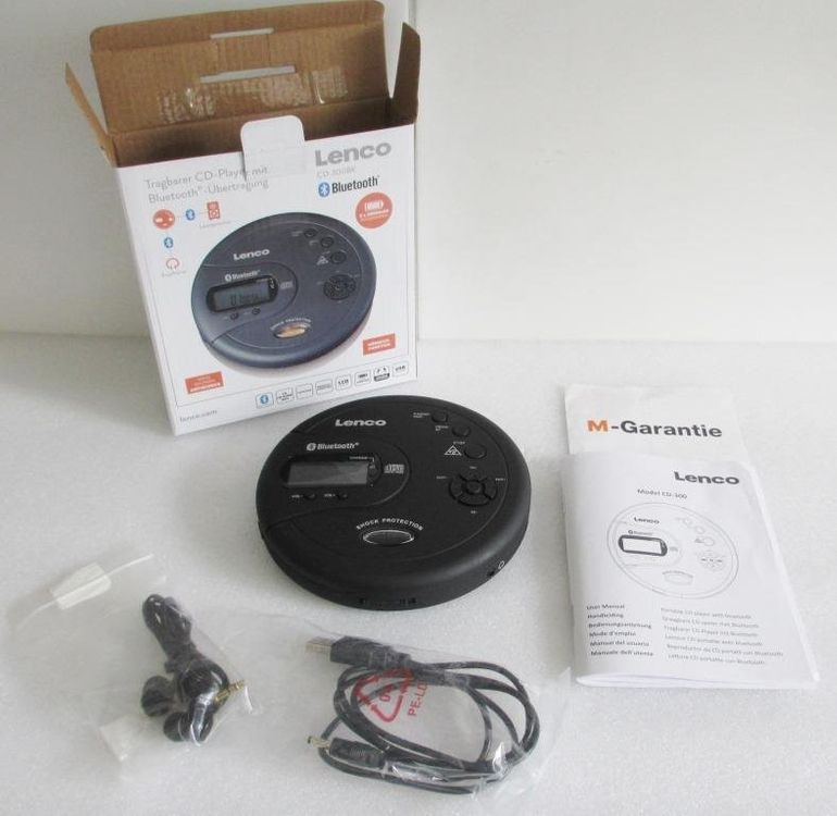 Portable CD Player, Lenco, CD-300BK, mit Hörbuchfuktion, Neu (Neu und ...