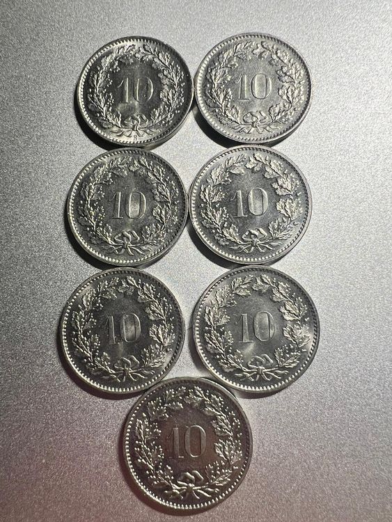 Unz. 7x 10Rp. 1969-1975 | Kaufen auf Ricardo