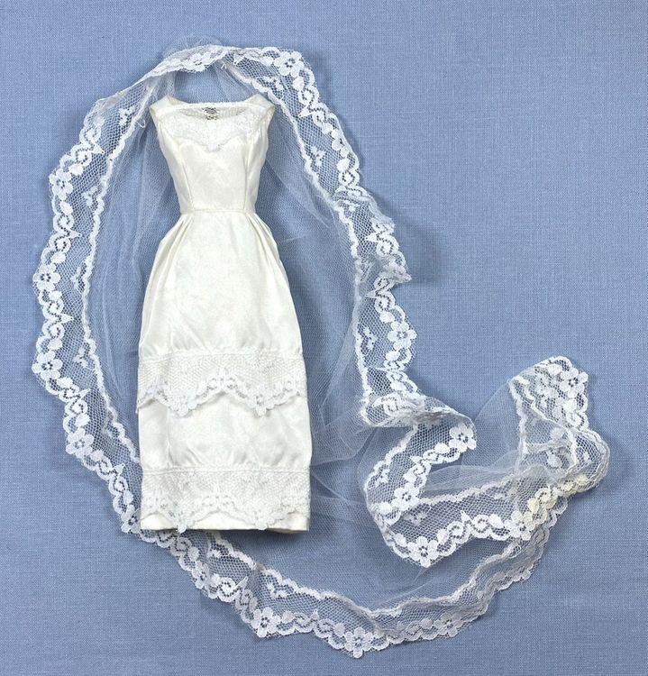 Vintage Barbie Here Comes the Bride Wedding Gown&Veil#1665 (Gebraucht ...