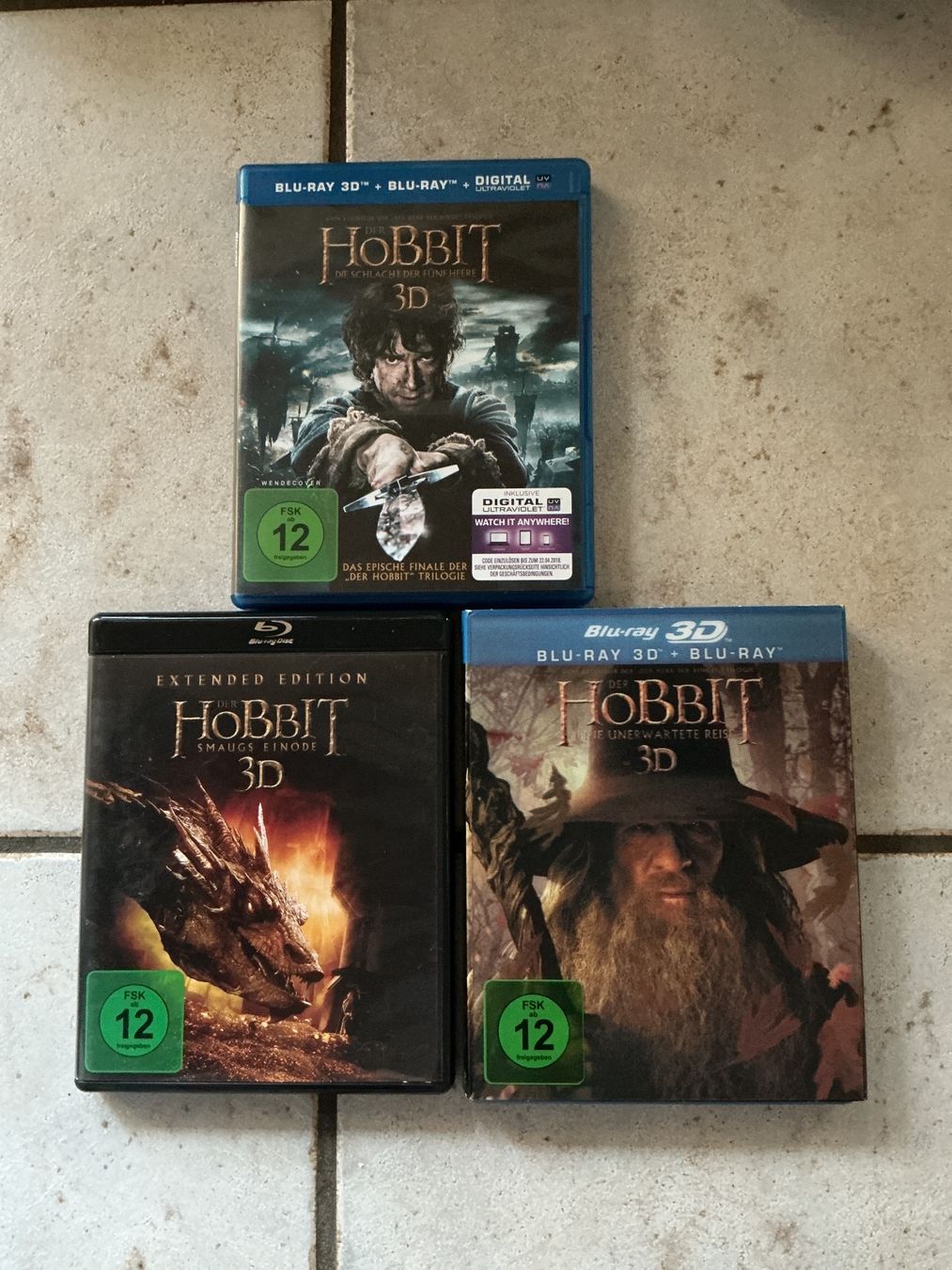 Hobbit Trilogie 3D Blu-ray Filme, Winterabend Unterhaltung! (Gebraucht ...