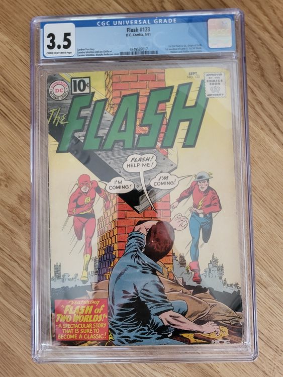 Flash #123 1961, CGC 3.5, Origin 1st Golden Age Flash in SA (Gebraucht ...