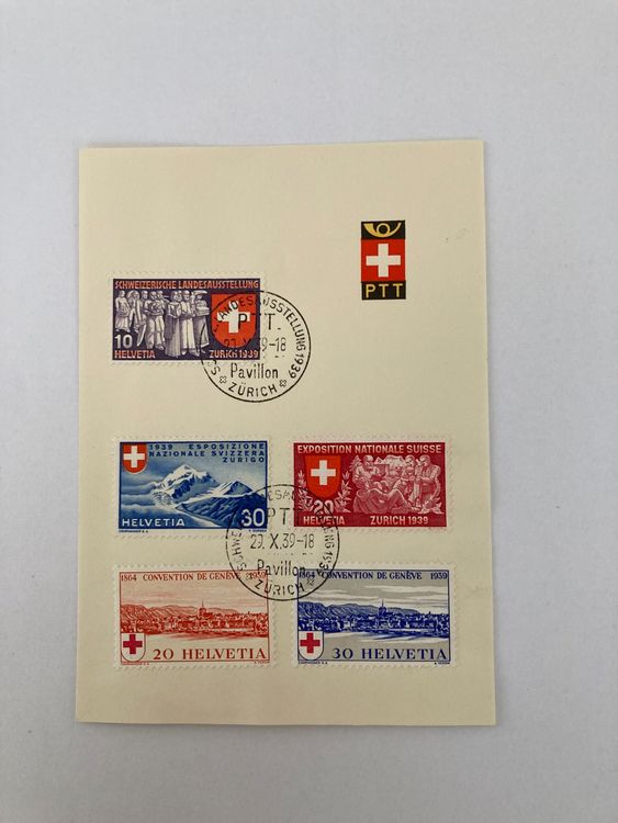 Timbres Suisse Exposition Nationale 1939 Zurich PTT (Gebraucht) in Lausanne für CHF 8 – mit ...