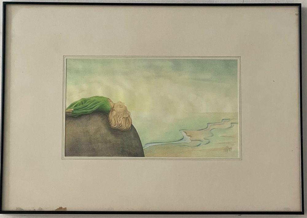 Interessante Mischtechnik unleserlich Signiert | Kaufen auf Ricardo