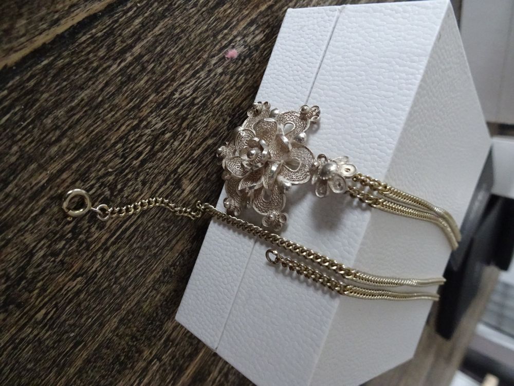 Trachtenschmuck Silberkette mit Blumen Anhänger 925 Vintage (Gebraucht) in Winterthur für CHF 18 ...