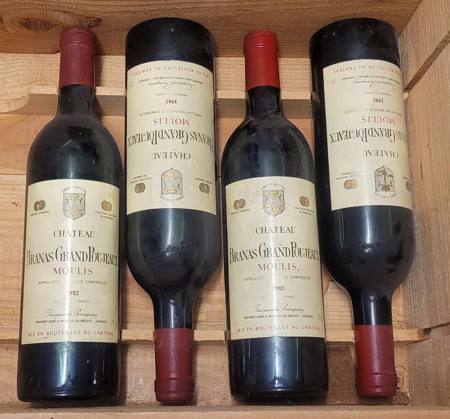 4 Flaschen Château Branas Grand Poujeaux 1982 (Gebraucht) in Sisseln AG ...
