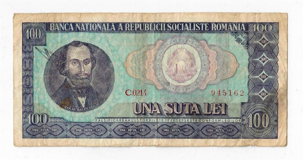 Alte Banknote Rumänien, 100 Lei (Gebraucht) in Landquart für CHF 4 ...
