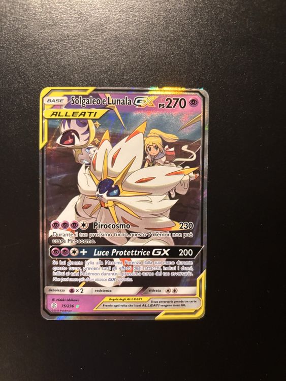 Pokemon Solgaleo & Lunala GX - not so good condition italian (Gebraucht ...