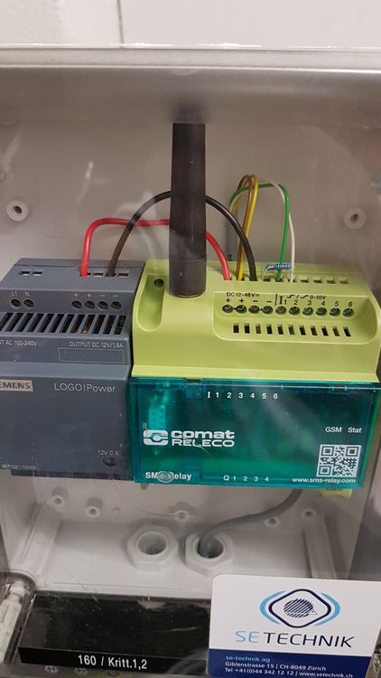 Comat SMS Relay CMS-10ADF/DC 12-48V und Siemens Logo Power (Gebraucht ...