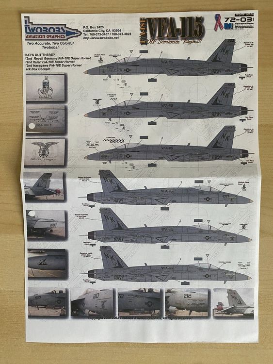 Decals 1/72 - F/A-18E VFA-115 von Two Bobs | Kaufen auf Ricardo