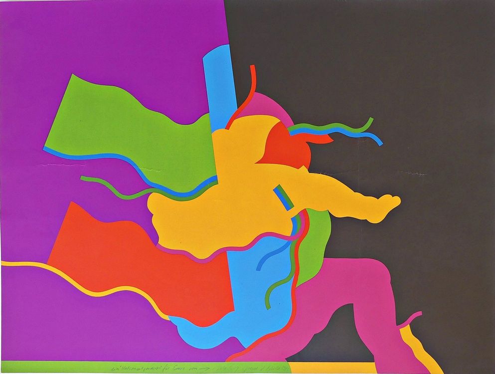 Moderne Grafik signiert Urs Dickerhof | Kaufen auf Ricardo