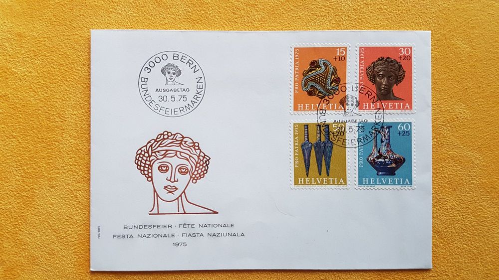FDC - Pro Patria - Bundesfeier - Schweiz 1975 (Neu (gemäss Beschreibung)) in Reinach BL für CHF ...