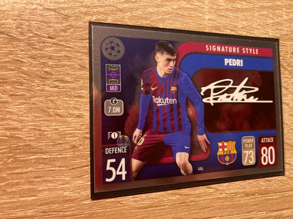 Match Attax Champions League 2021-22 PEDRI Signature Base (Neu (gemäss ...