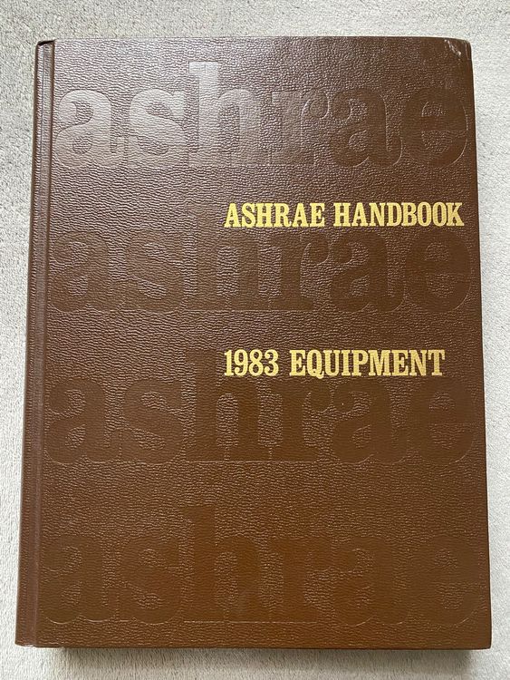 Ashrae Handbook 1983 Equipment Volume ASHRAE | Kaufen auf Ricardo