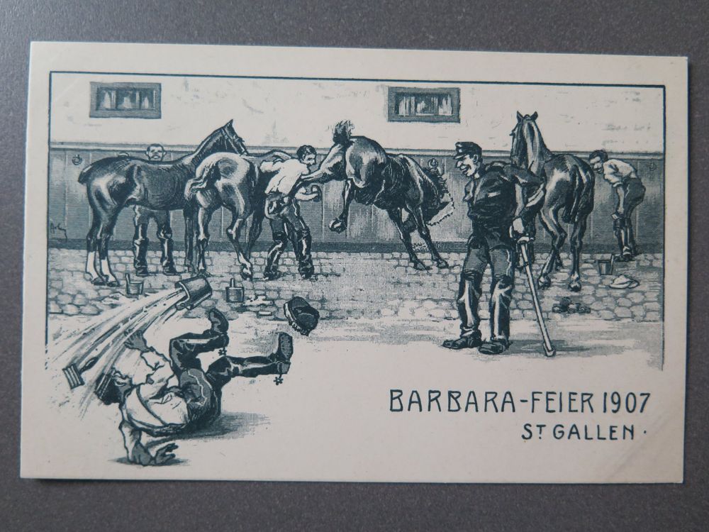 ST. GALLEN - BARBARA-FEIER 1907 (2) - KÜNSTLER-AK (Gebraucht) in ...