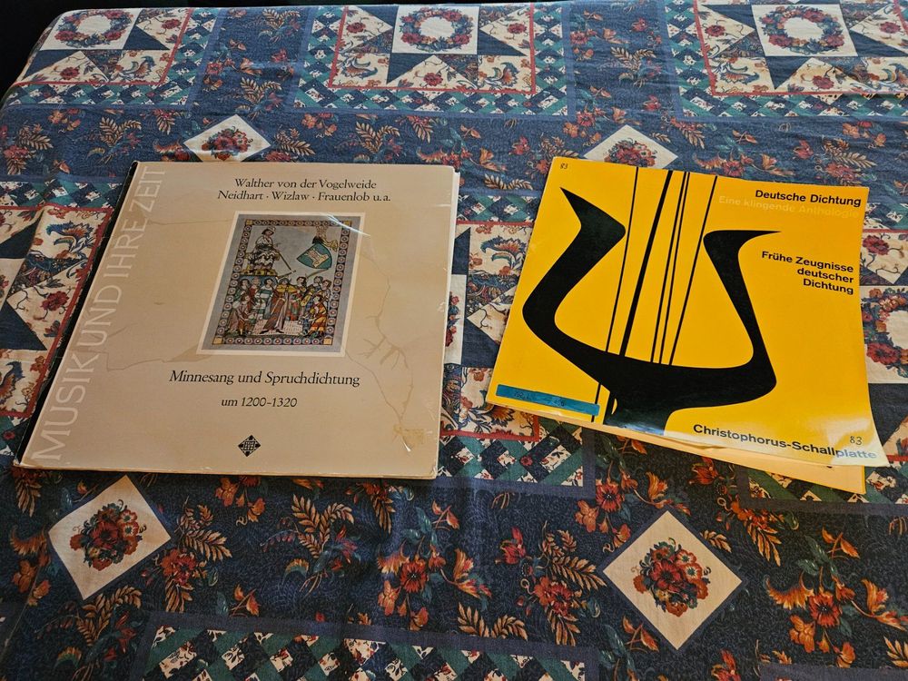 2 Schallplatten Mittelhochdeutsch Minnesang u Spruchdichtung (Gebraucht ...