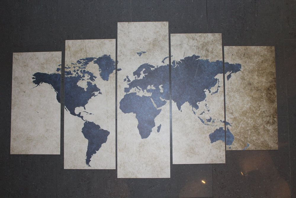 Bild Weltkarte 5teilig | Kaufen auf Ricardo